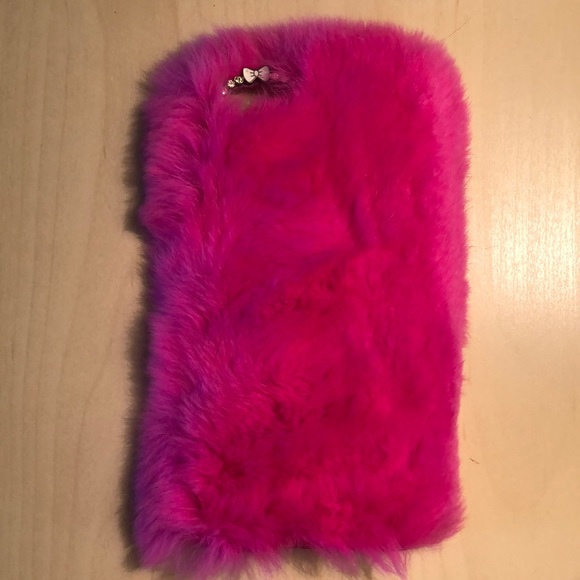 Accessories | Hot Pink Fur Case | Poshmark